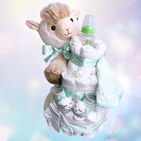 Handmade | Accessories | Lamb Diaper Cake Easter Baby Shower | Poshmark